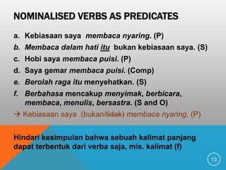Non-verb Predicates in Bahasa Indonesia | PPT