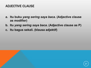 Non-verb Predicates in Bahasa Indonesia | PPT