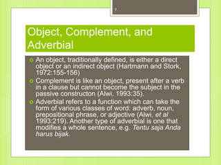 Non-verb Predicates in Bahasa Indonesia | PPT