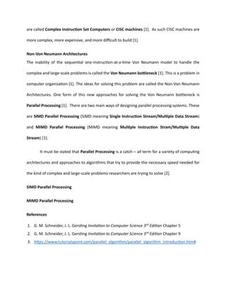 Non-Von Neumann Architectures | PDF