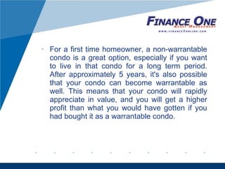 Non warrantable condos | PPT