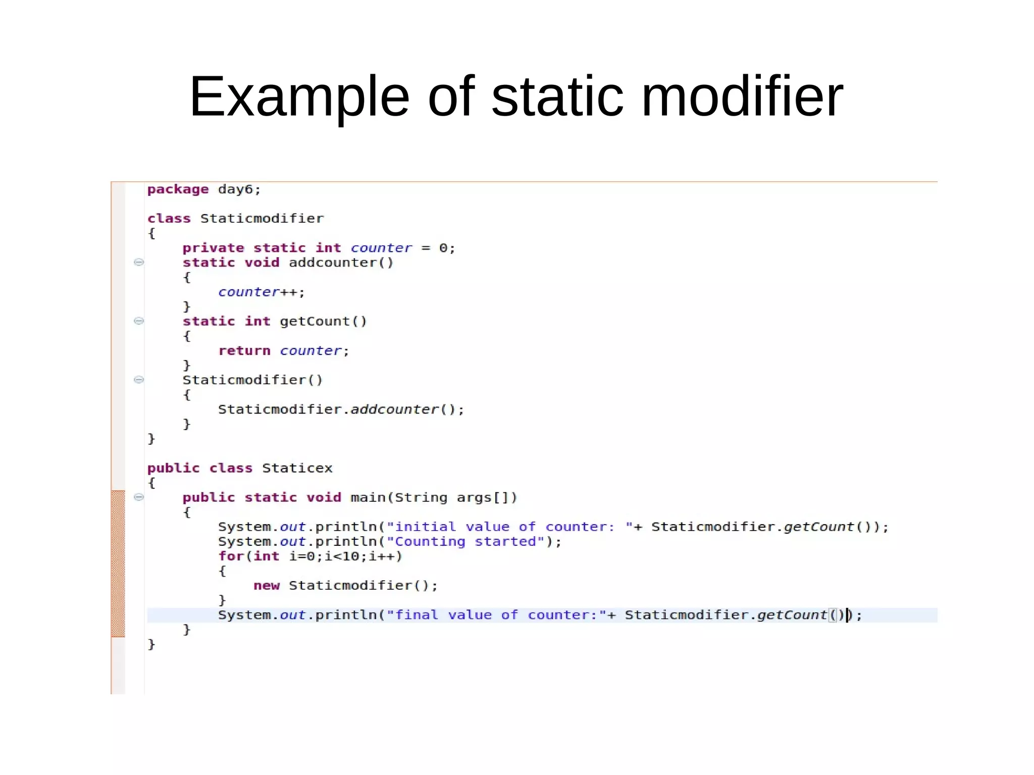 Non access modifiers | PDF