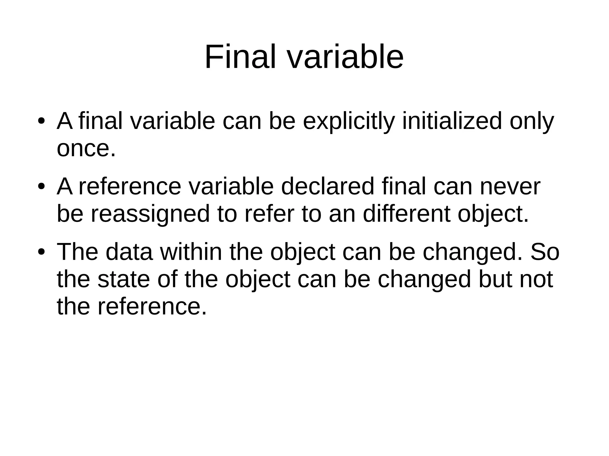 Non access modifiers | PDF