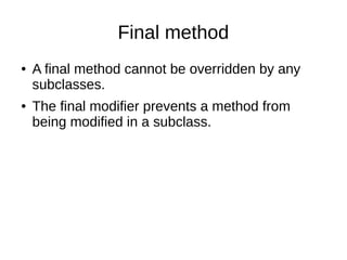 Non access modifiers | PDF