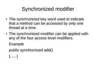 Non access modifiers | PDF