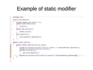 Non access modifiers | PDF