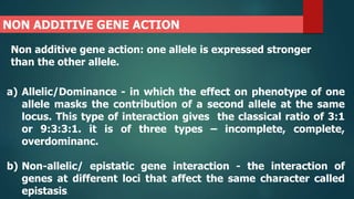 Non additive gene action | PPTX