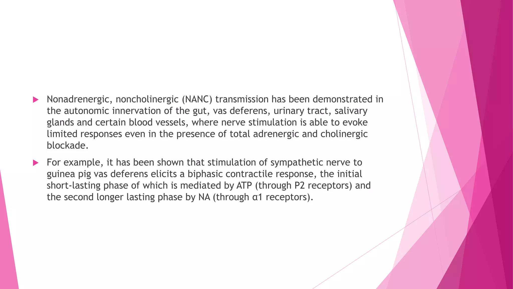 Non adrenergic non cholinergic transmission(nanc) | PPTX