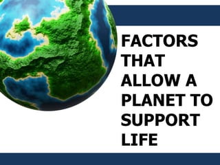 The Habitable Earth - Earth Properties Presentation | PPTX