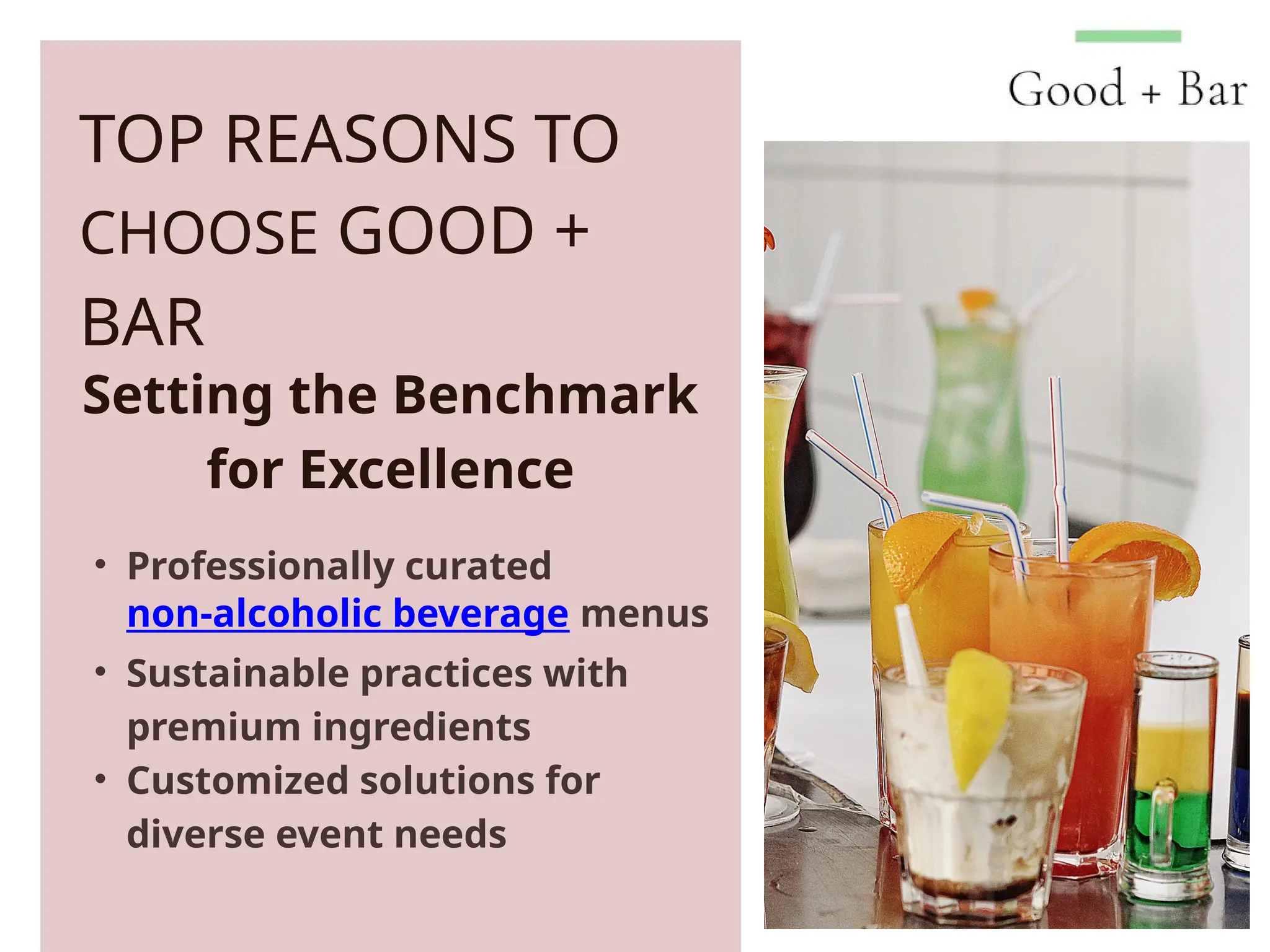 Non Alcoholic Beverage Catering services in California goodbar.pptx