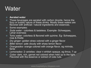 Non alcoholic beverages | PPTX