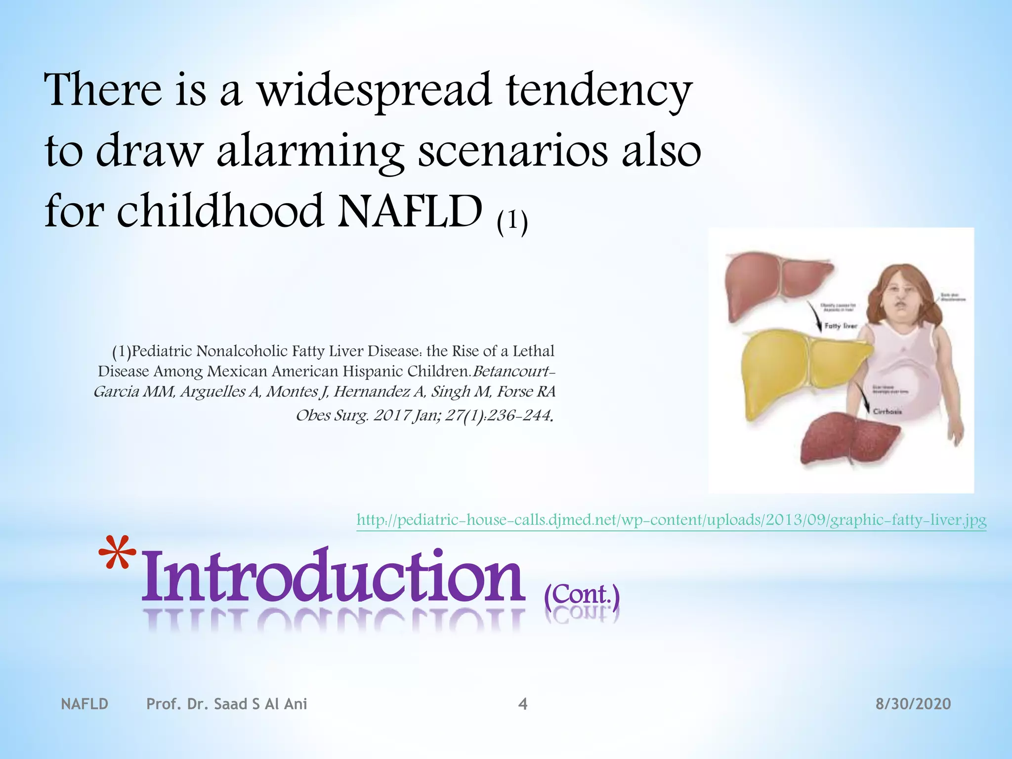 Nonalcoholic fatty liver disease NAFLD in children | PPTX