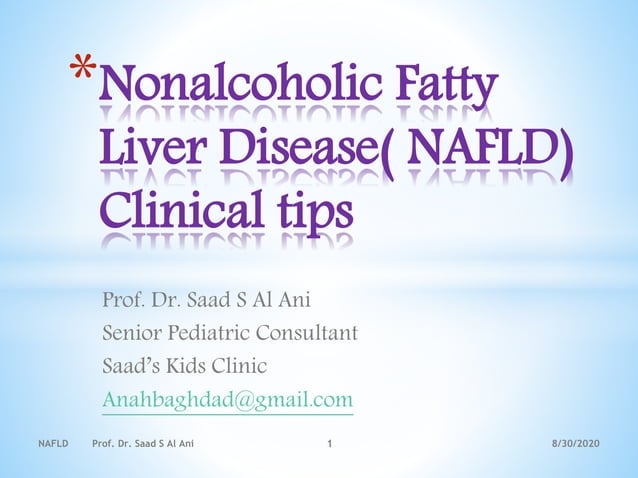 Nonalcoholic fatty liver disease NAFLD in children | PPT