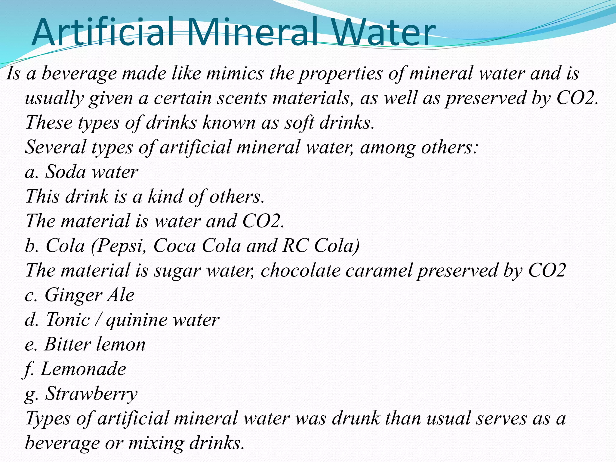 Non alcoholic beverages | PPTX