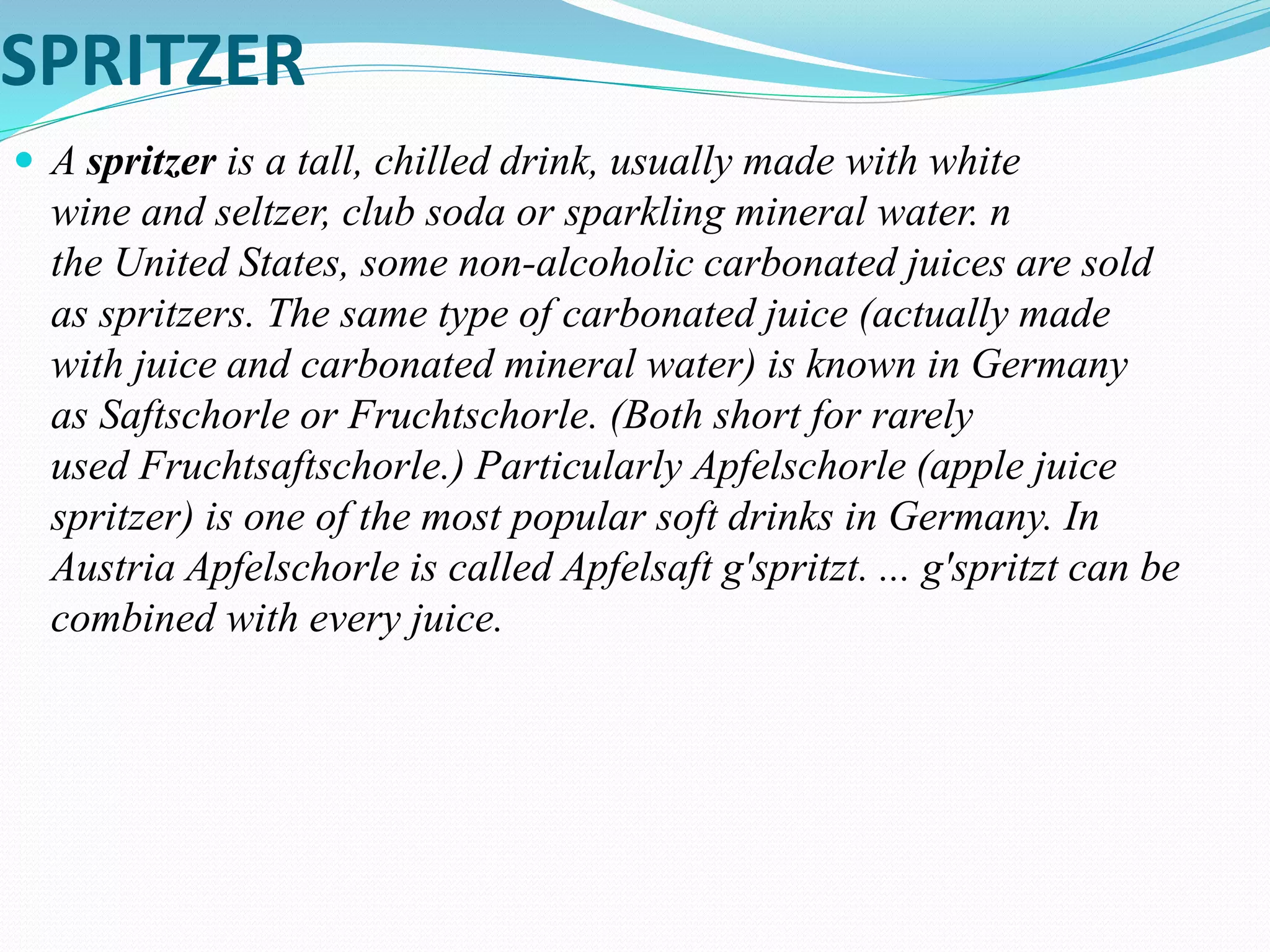 Non alcoholic beverages | PPTX