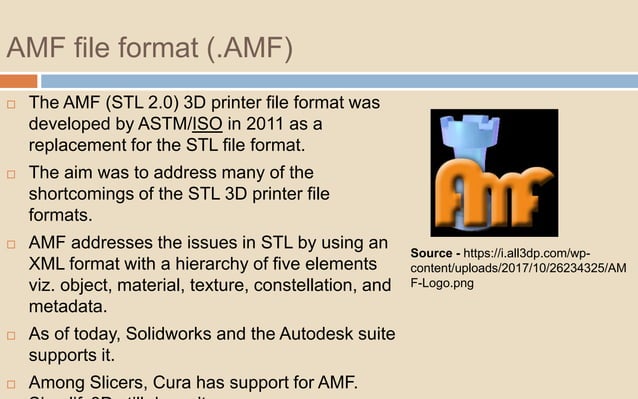 Additive manufacturing file formats or 3D file formats | PPT