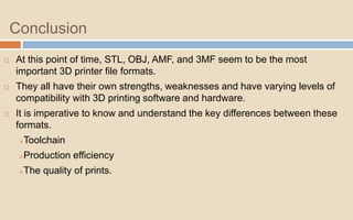Additive manufacturing file formats or 3D file formats | PPT