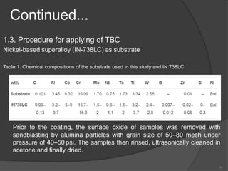 Thermal barrier coatings (tbc) | PPTX