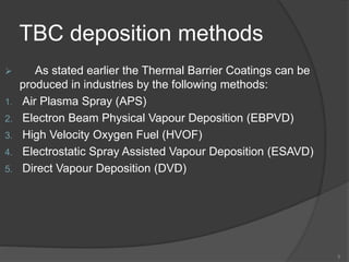 Thermal barrier coatings (tbc) | PPTX