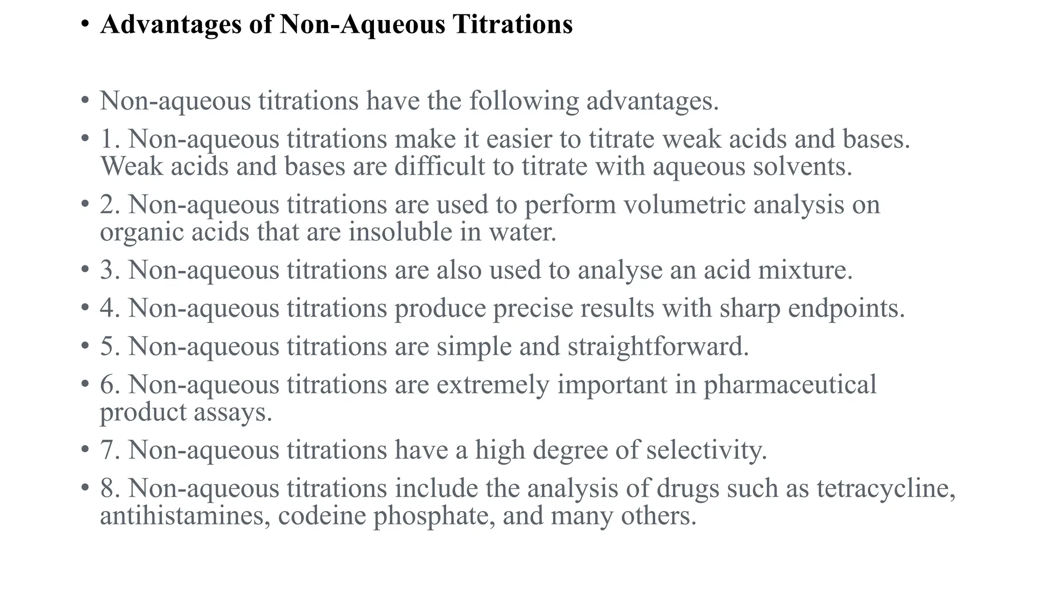Non Aqueous titration: Definition, Principle and Application | PPTX