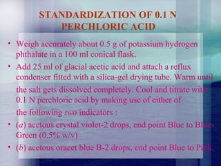 Non aqueous titration | PPT