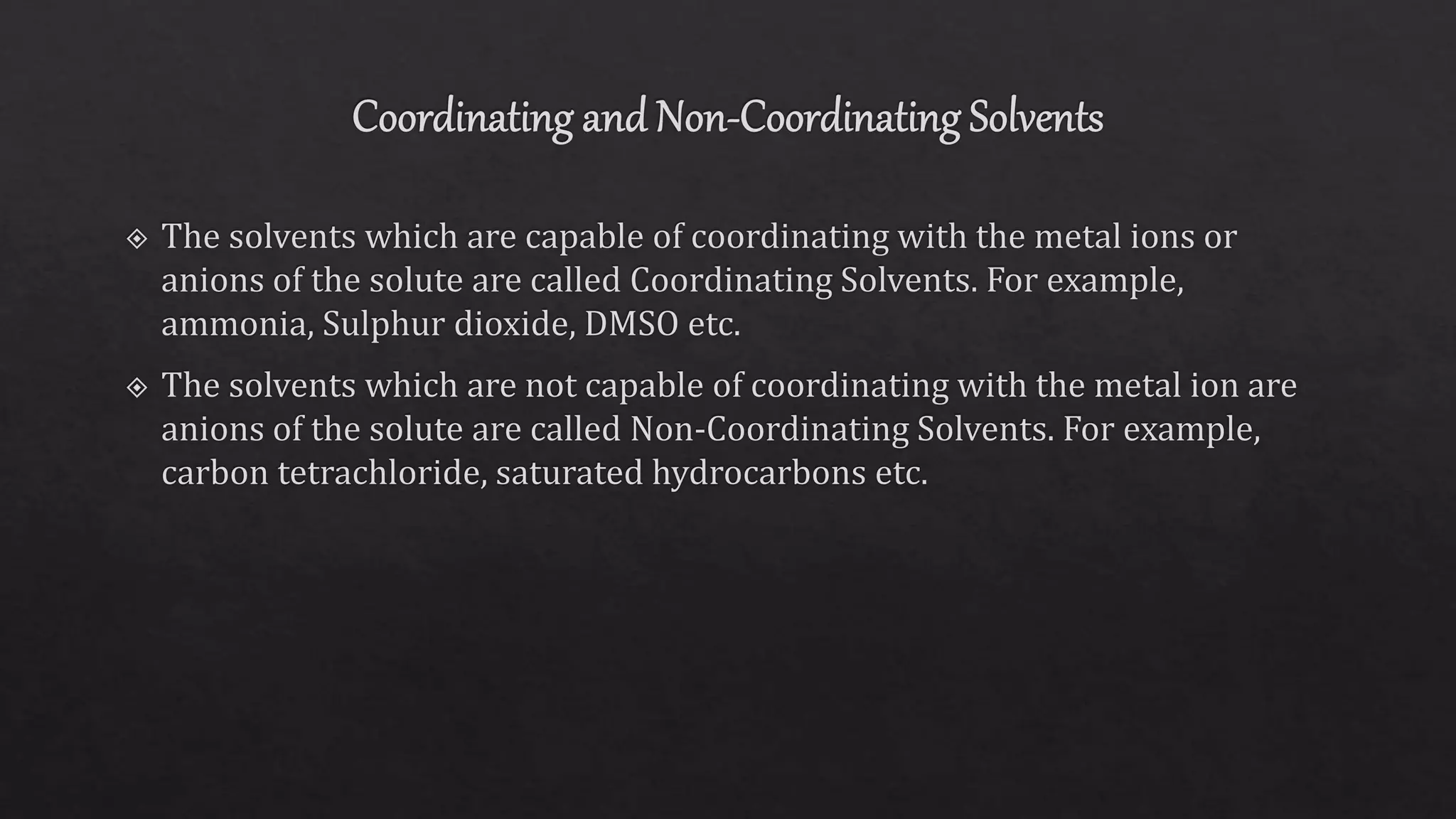 Non aqueous solvents | PPTX