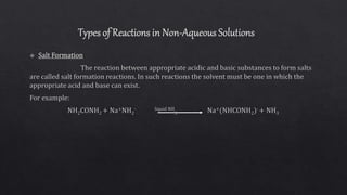 Non aqueous solvents | PPTX
