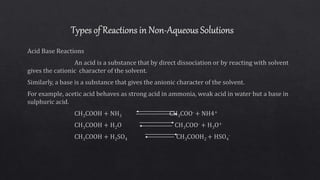 Non aqueous solvents | PPTX