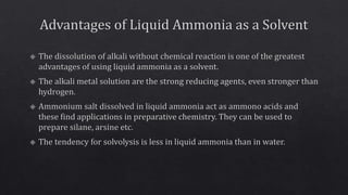 Non aqueous solvents | PPTX