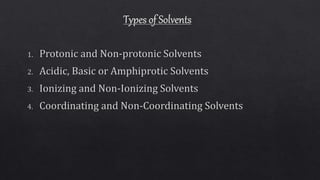 Non aqueous solvents | PPTX