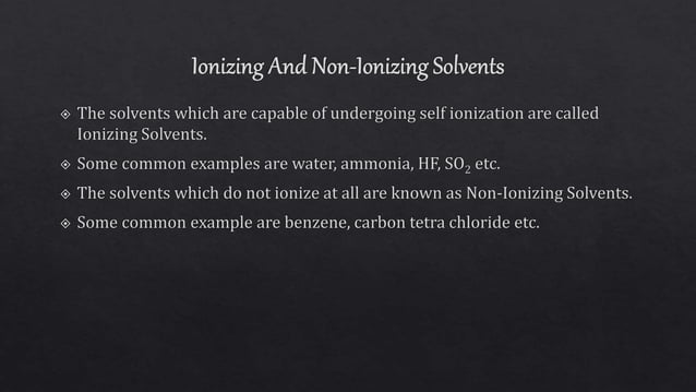 Non aqueous solvents | PPTX