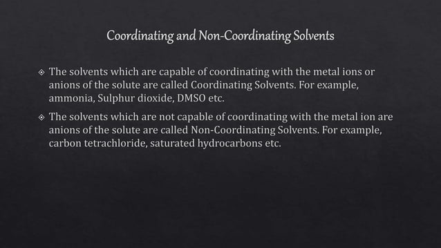 Non aqueous solvents | PPTX