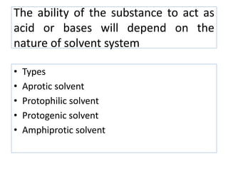 Non aqueous titration | PPTX