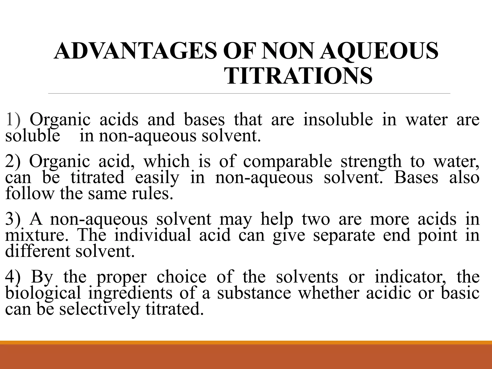 Non aqueous titration | PPTX