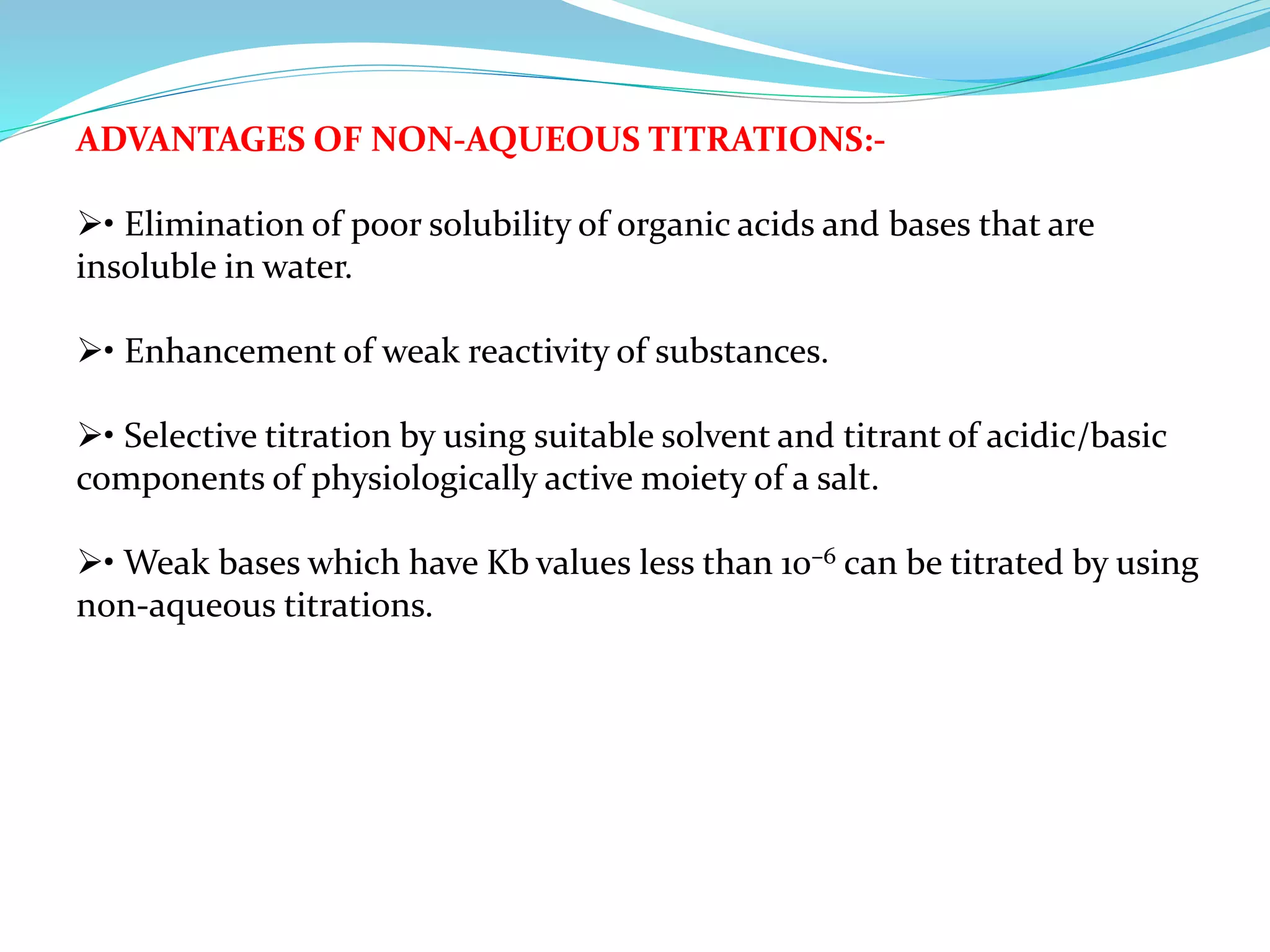 Non aqueous titration | PPTX