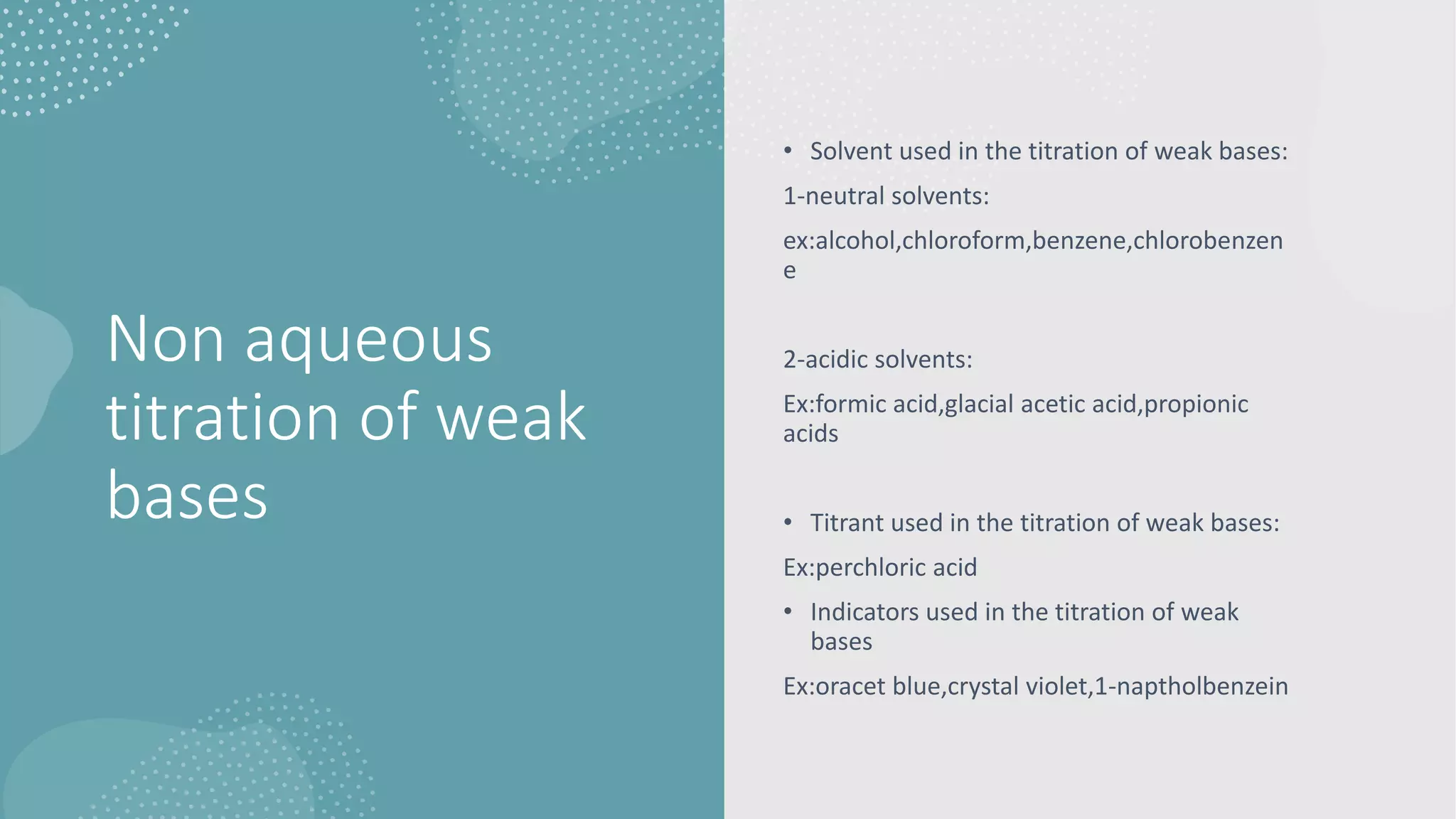 Non aqueous titration | PPTX