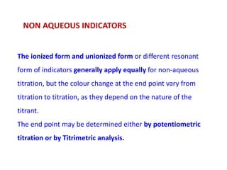 Non aqueous titration | PPTX