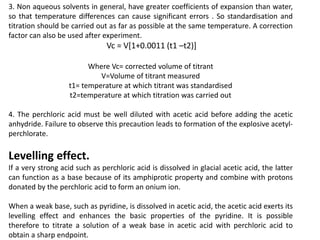Non aqueous titration.pptx | Chemistry | Science
