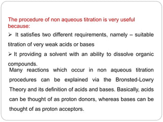 NON AQUEOUS TITRATION.pptx | Chemistry | Science