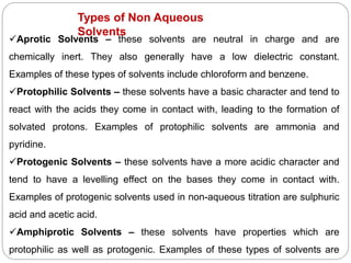 NON AQUEOUS TITRATION.pptx | Chemistry | Science