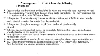 Non aqueous titration...............pptx