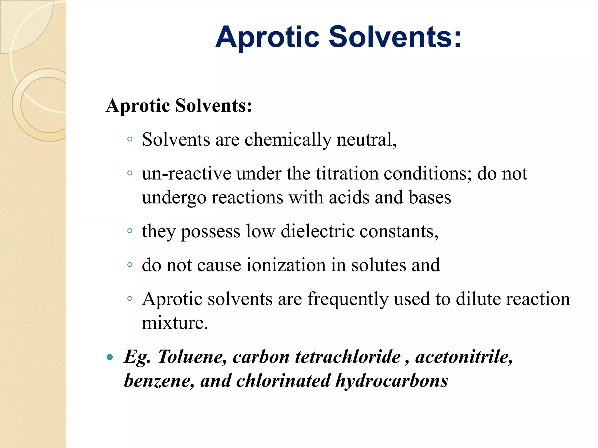 Non Aqueous Titration- by Dr. A. Amsavel | PDF