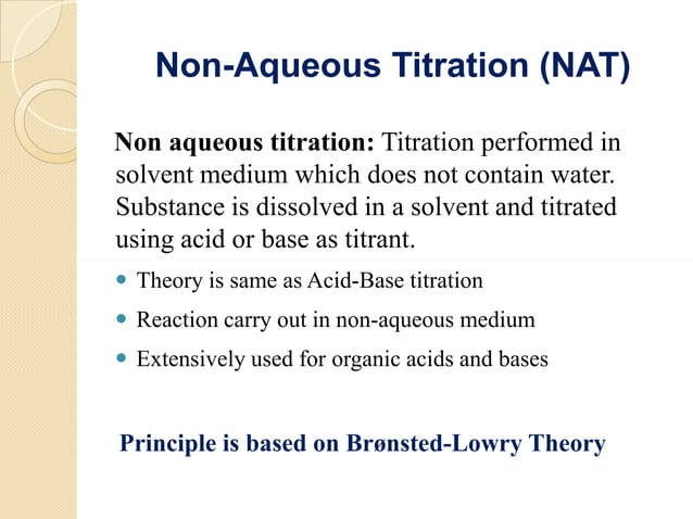 Non Aqueous Titration- by Dr. A. Amsavel | PDF | Chemistry | Science