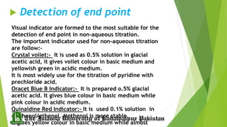 Non aqueous titration (AB-Production) IUB-BWP | PPTX