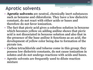 Non aqueous titrations | PPTX
