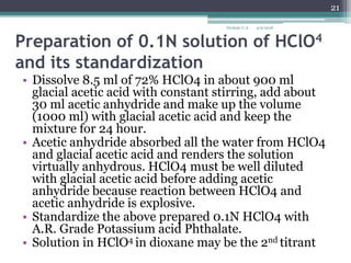 Non aqueous titrations | PPTX
