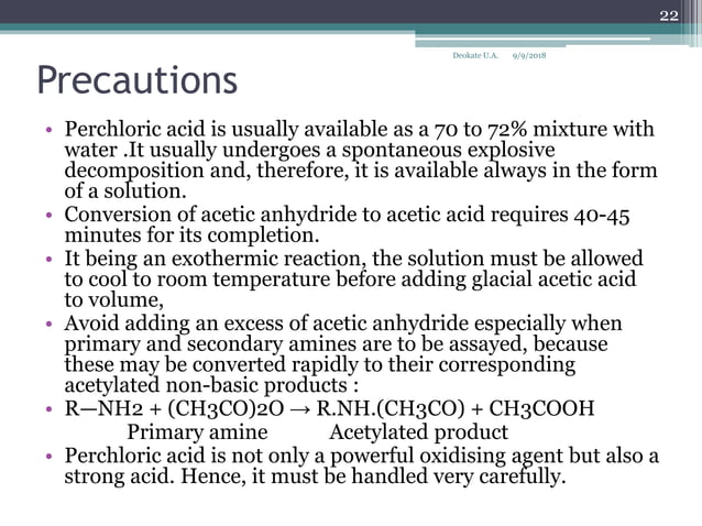 Non aqueous titrations | PPTX | Chemistry | Science