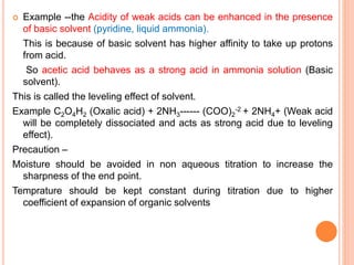 Non aqueous titration, nonaqueous indicator,analysis of Sodium benzoate ...