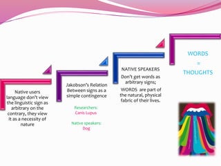 Non arbitrary nature of signs | PPT