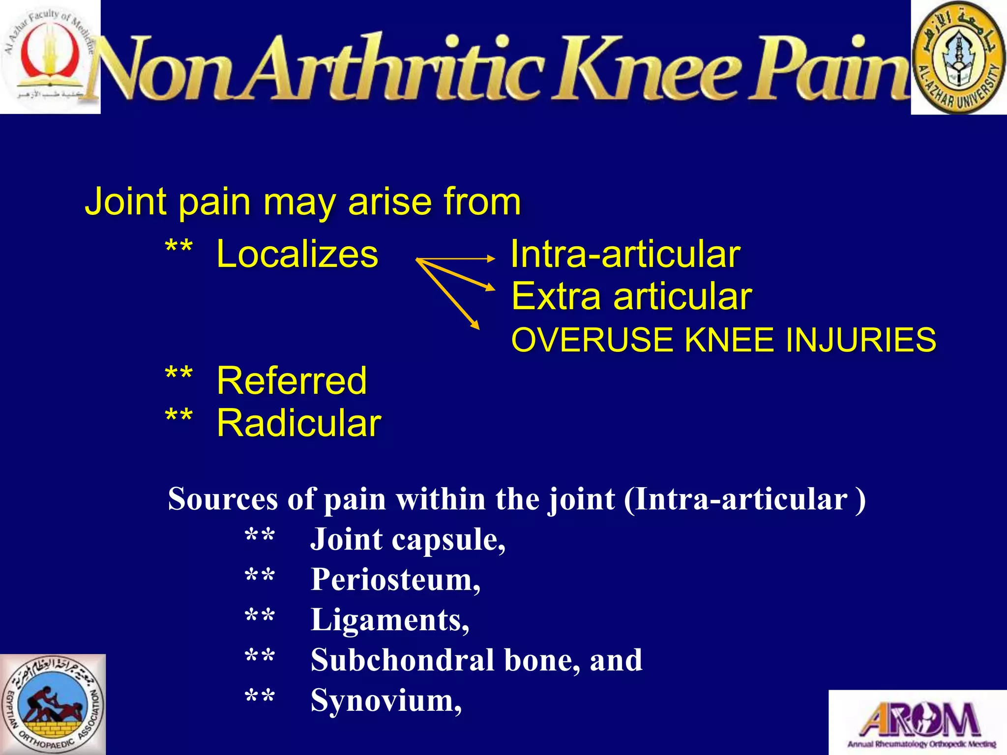 Non arthritic knee pain | PPT
